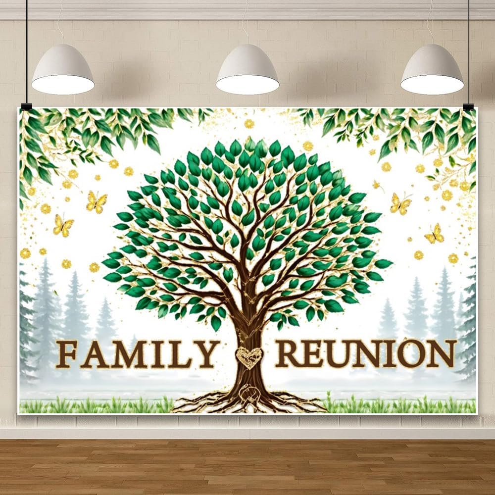 Amazon.com : ChloropLastid 12x10ft Family Reunion Backdrop Family Tree ...