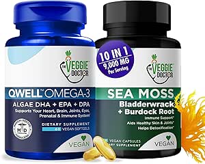 Amazon.com: Qwell Vegan Omega-3 & Sea Moss Capsules – Plant-Based Algae ...