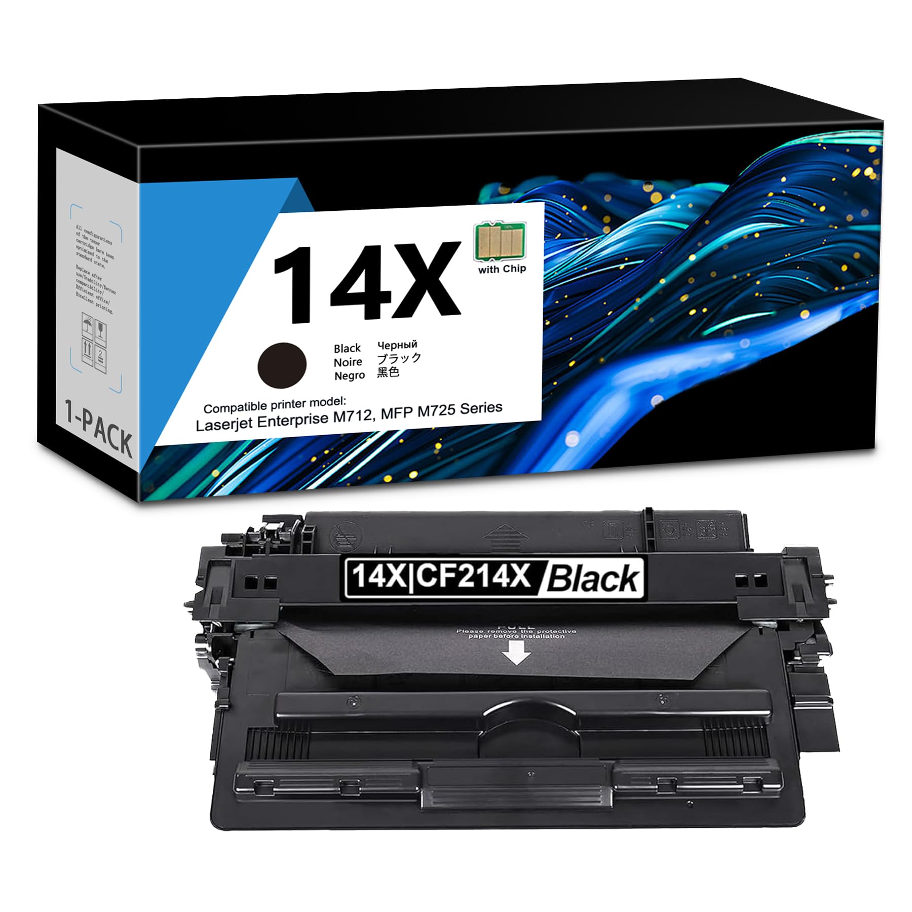 Amazon.com: CF214X 14X Black High Yield Toner Cartridge with Chip 1 ...