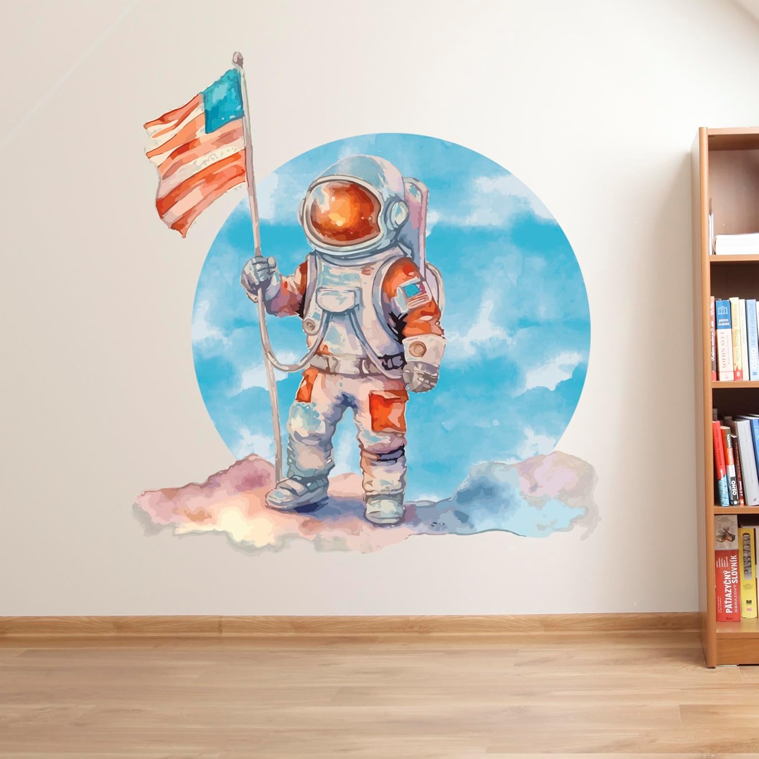 Amazon.com: Lunar Explorer Astronaut Wall Decal - Space Adventure Wall ...