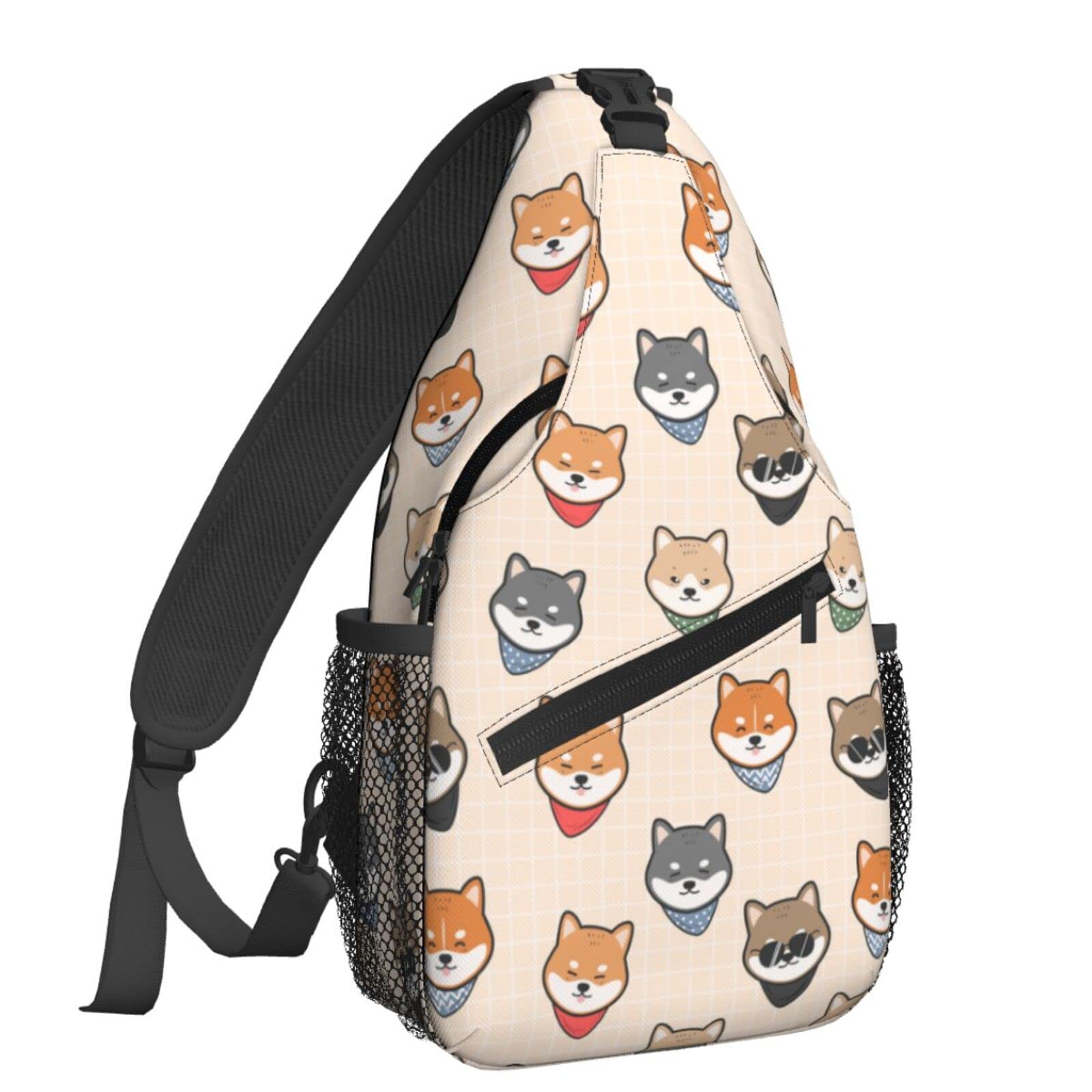 Amazon.com: Famame Cute Shiba Inu Japanes Dog Sling Backpack Chest Bag ...