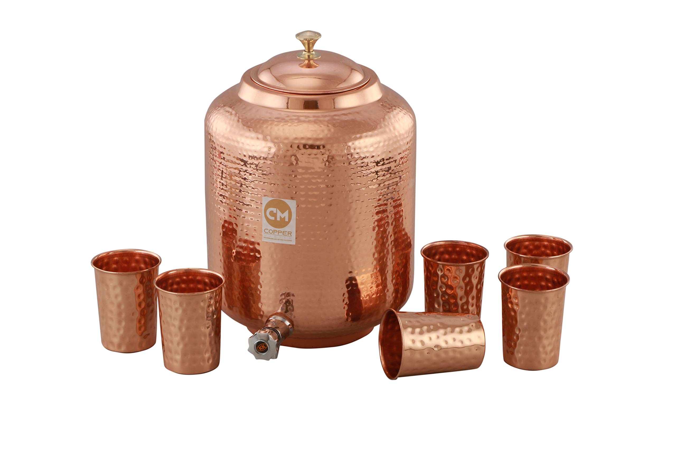 Buy Copper Master 11 Litre Hammered Copper Water Dispenser (Matka ...