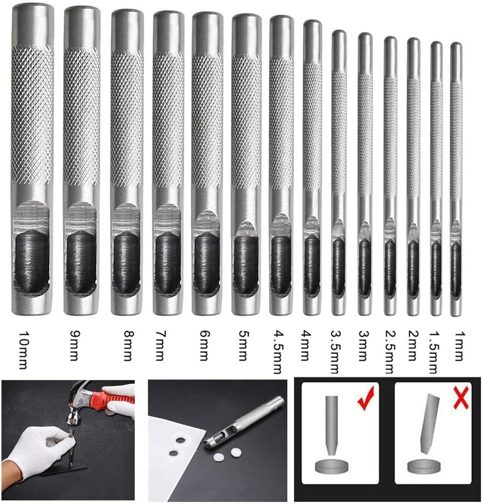 Racksoy - Leather Craft Tools Punch Set (20 Pieces) : Amazon.co.uk ...