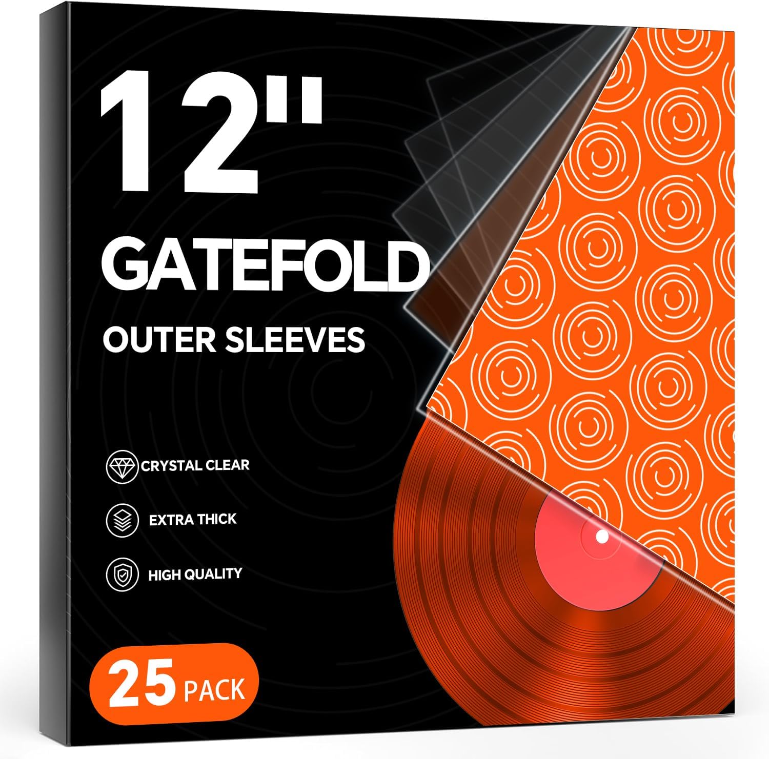 Amazon.com: Gatefold Record Sleeves for 12-Inch Vinyl Albums: Clear ...