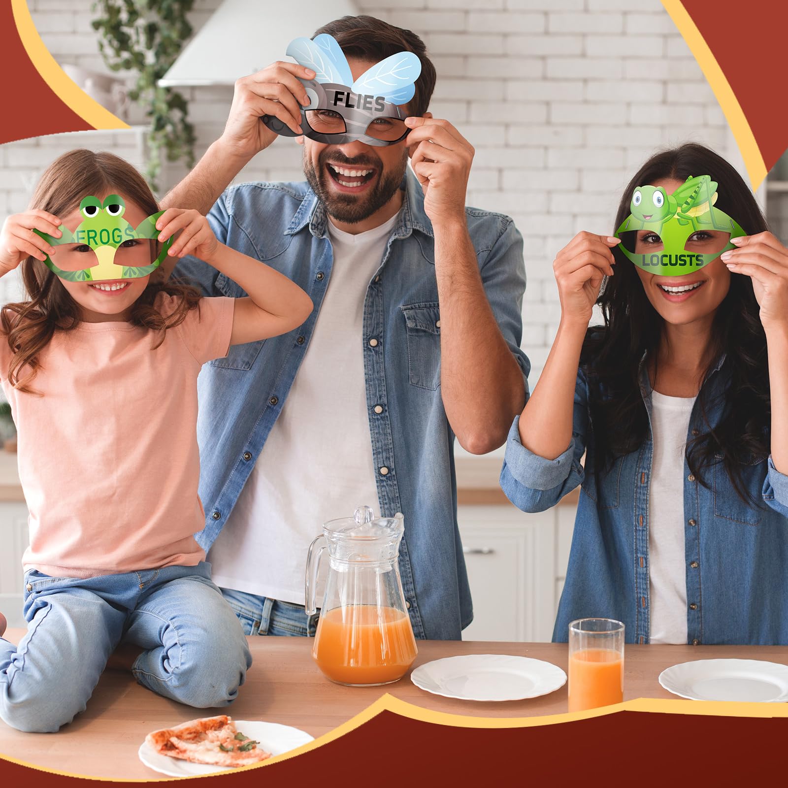 Snapklik.com : Minilnflat 50 Pcs Passover Plague Animal Cartoon Masks ...