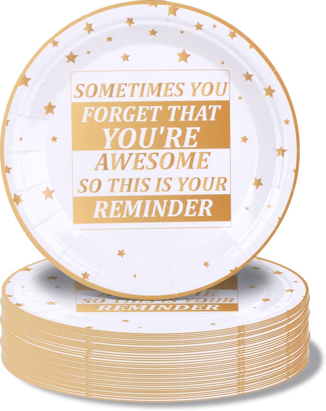 Amazon.com: Pandecor 50 Pieces Inspirational Disposable Paper Plates,7 ...