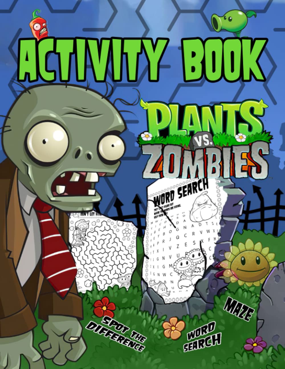 Plants Vs Zombies Activity Book: Lots Of Amazing Games: Word Search ...