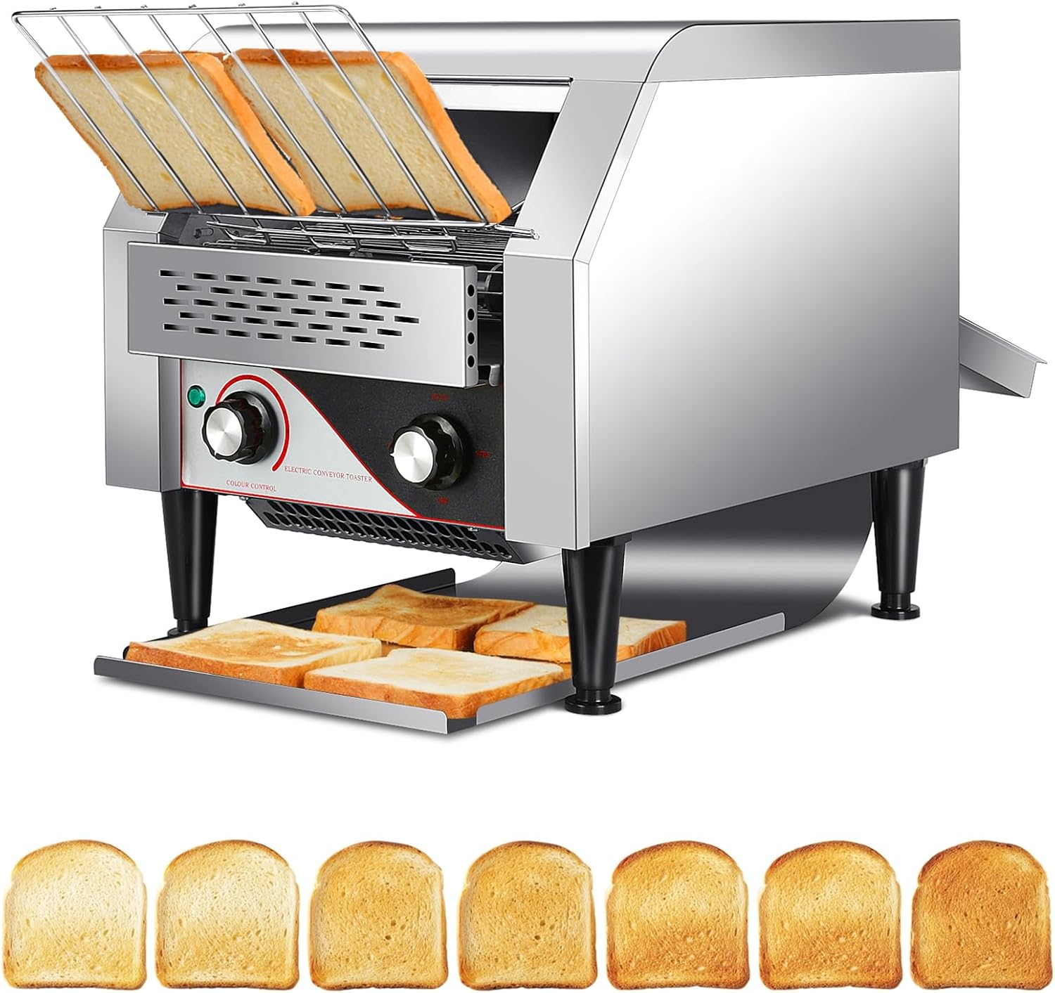 Amazon.com: Commercial Toaster 300 Slices/Hour, Conveyor Toaster for Restaurant Heavy Duty ...