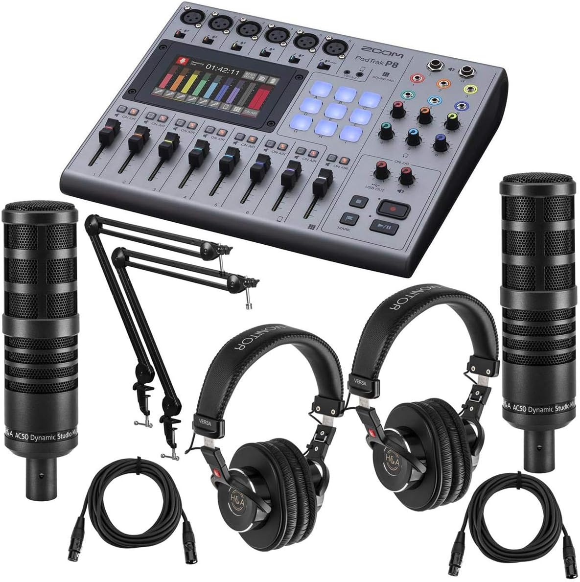 Amazon.com: Zoom Zoom PodTrak P8 Podcast Recorder USB Audio Interface ...