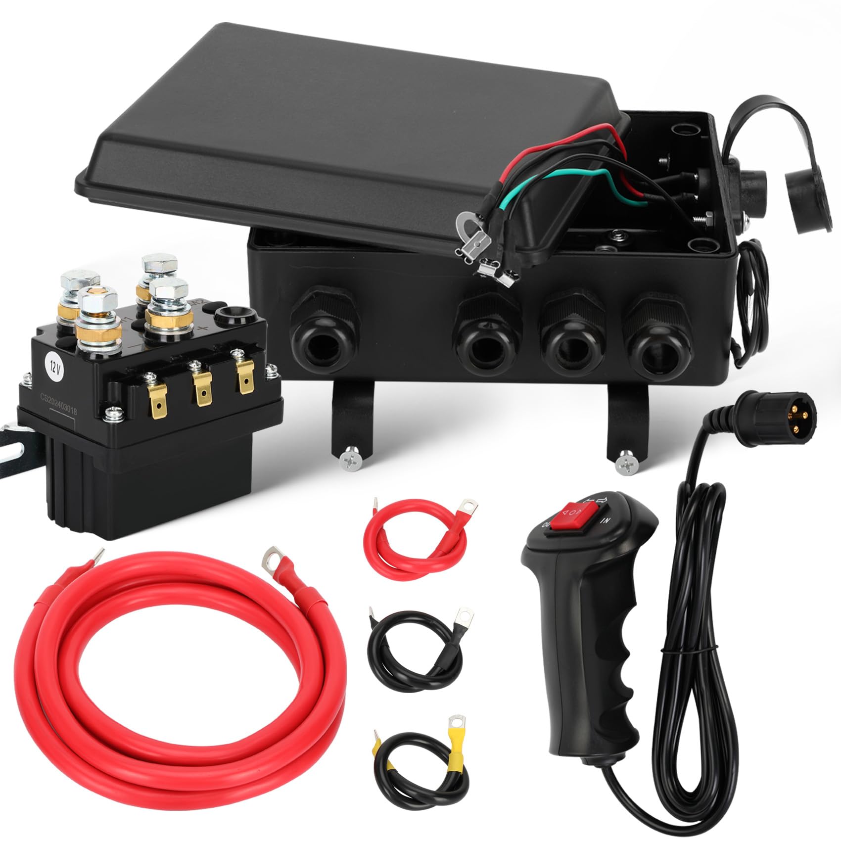 Snapklik.com : 12V 500A Winch Solenoid Contactor Relay Kit