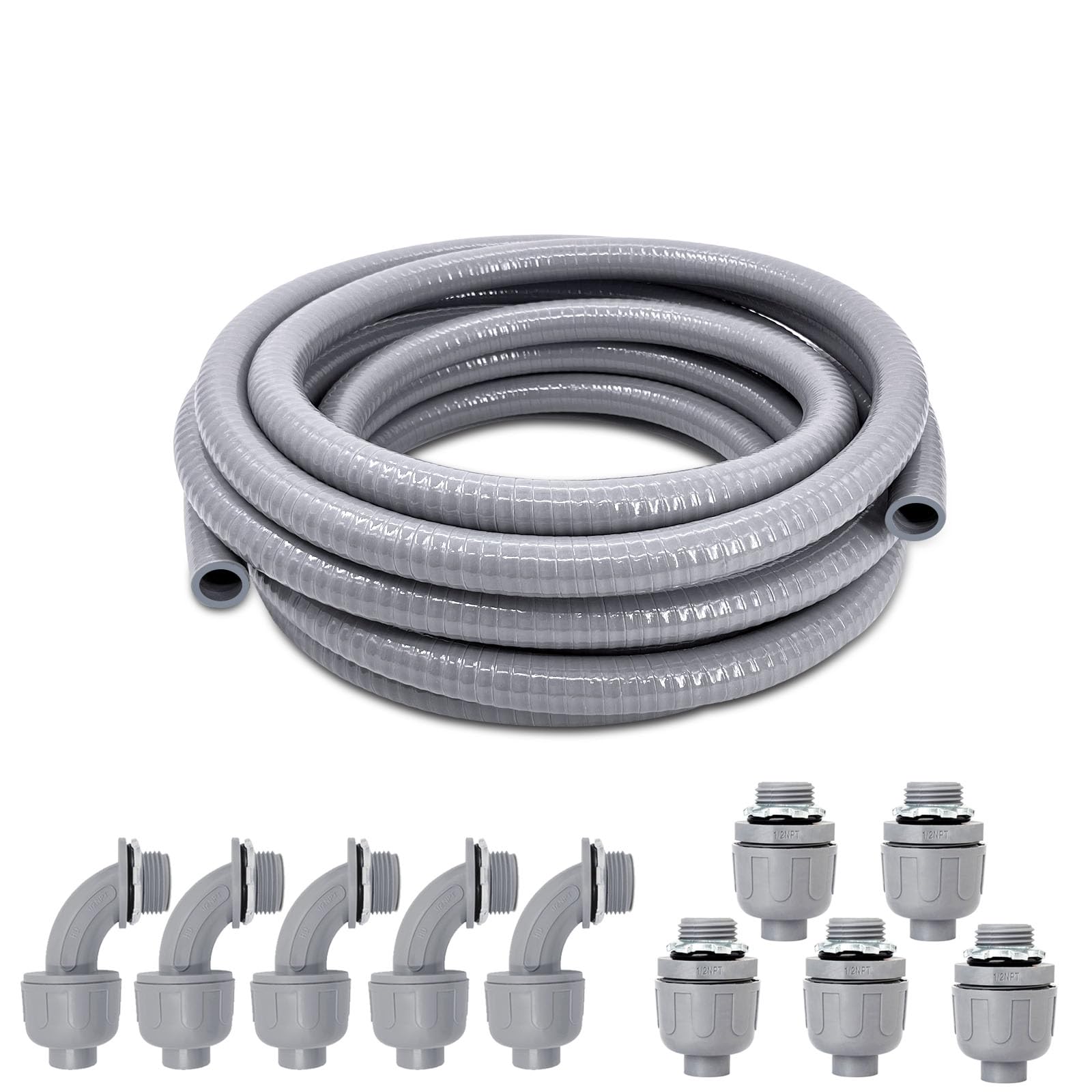 Snapklik.com : Wocloer 1/2 Inch 60 Foot Liquid-Tight Conduit Kit ...