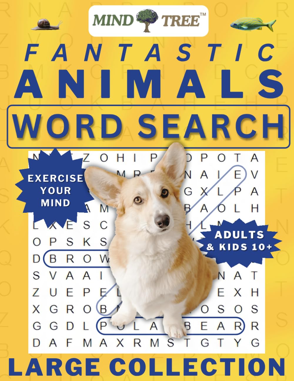 Fantastic Animals Word Search: Hard Word Search For Adults and Kids 10 ...