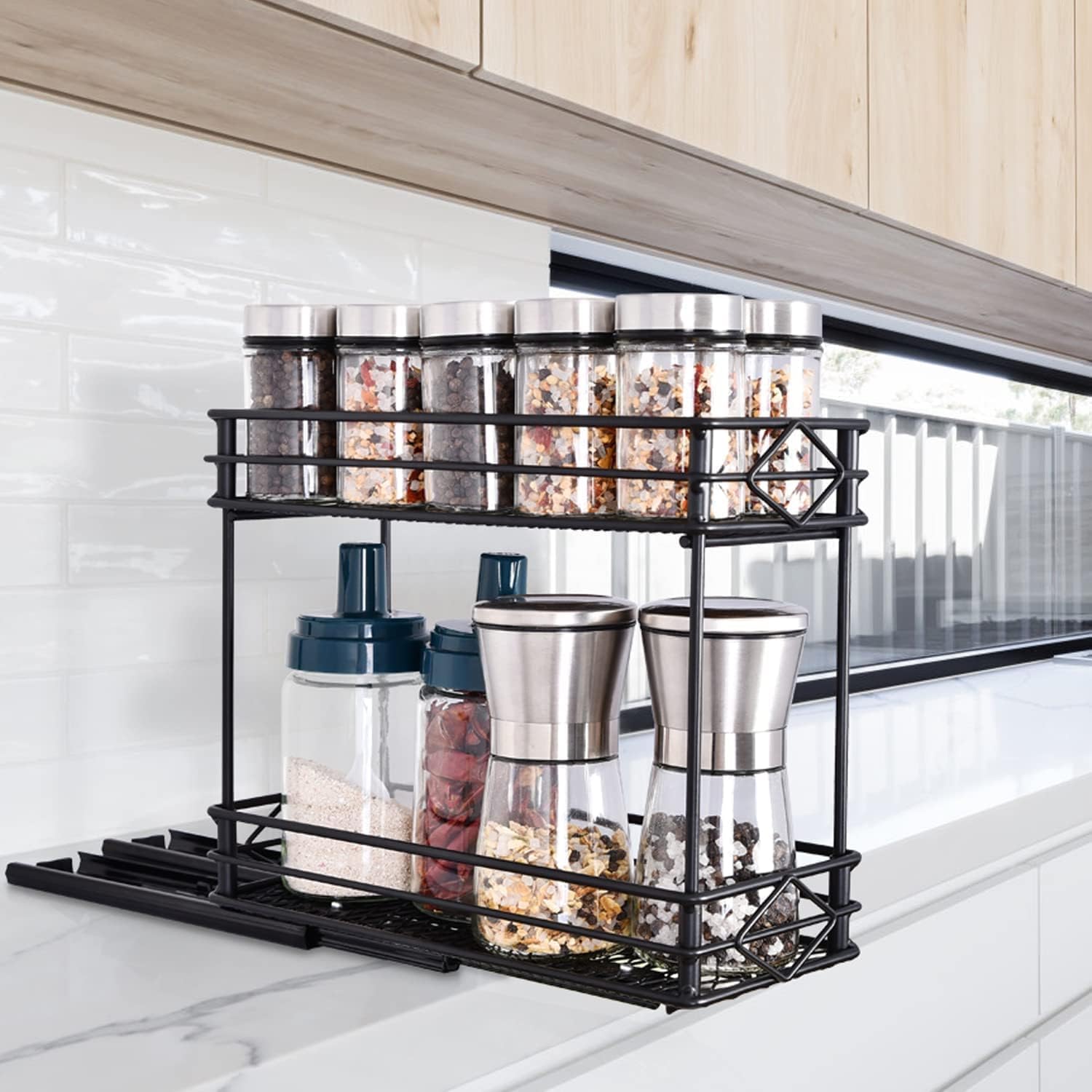 REJS Pull Out Soft Close Wire Basket Kitchen Storage Unit 150-200 mm ...