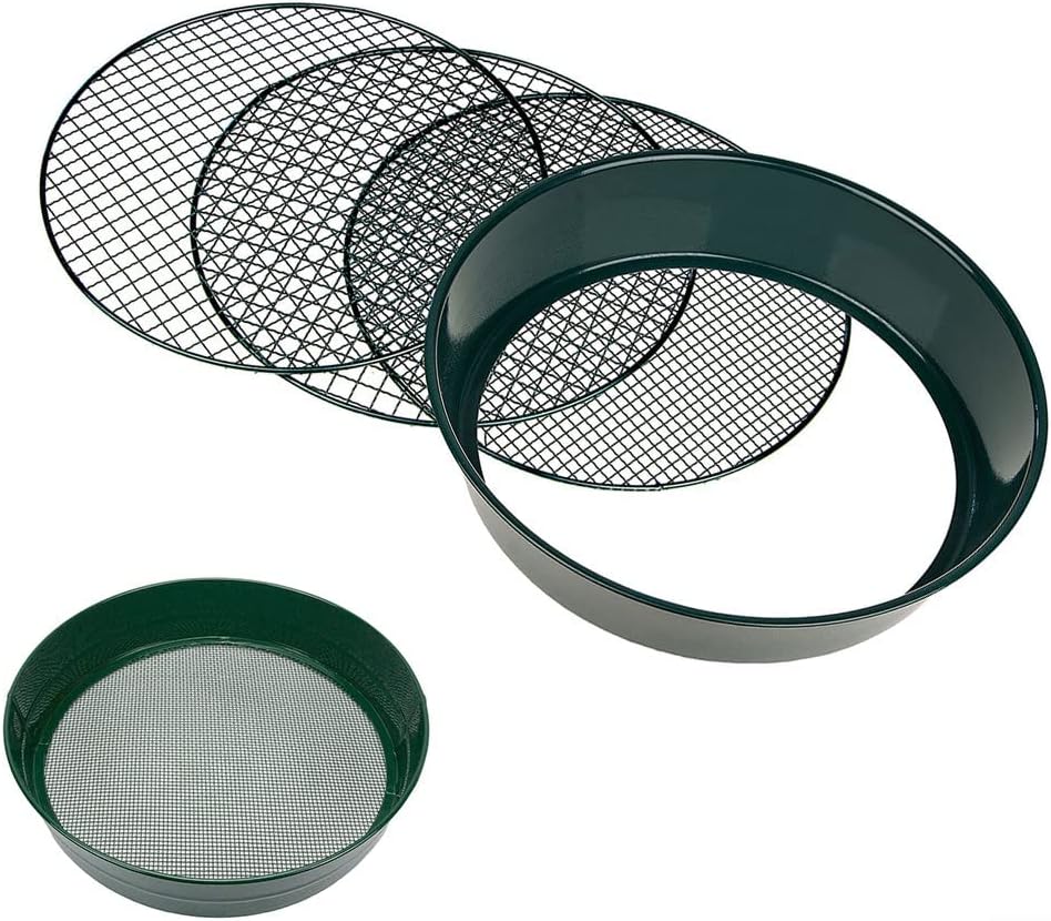 Garden Sieve, Compost Sieve Garden Metal 37cm 3 Mesh Coarse Fine for ...