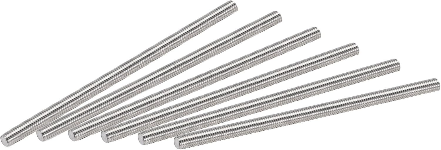 uxcell 12Pcs M5 x 100mm Fully Threaded Rod 304 Stainless Steel Right ...
