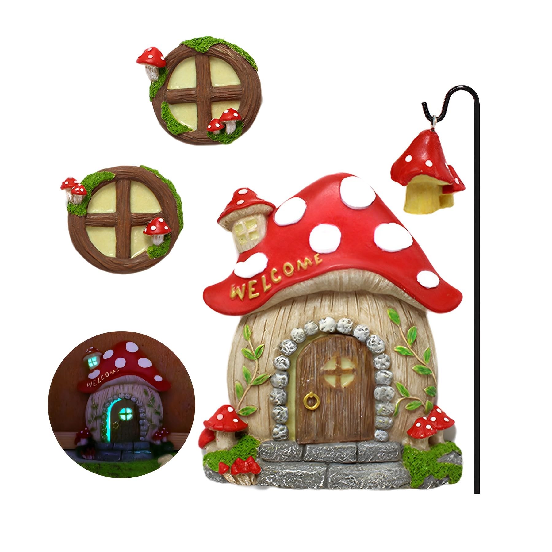 Amazon.com: Paradmas Fairy Door and Windows for Trees - Mushroom Fairy ...