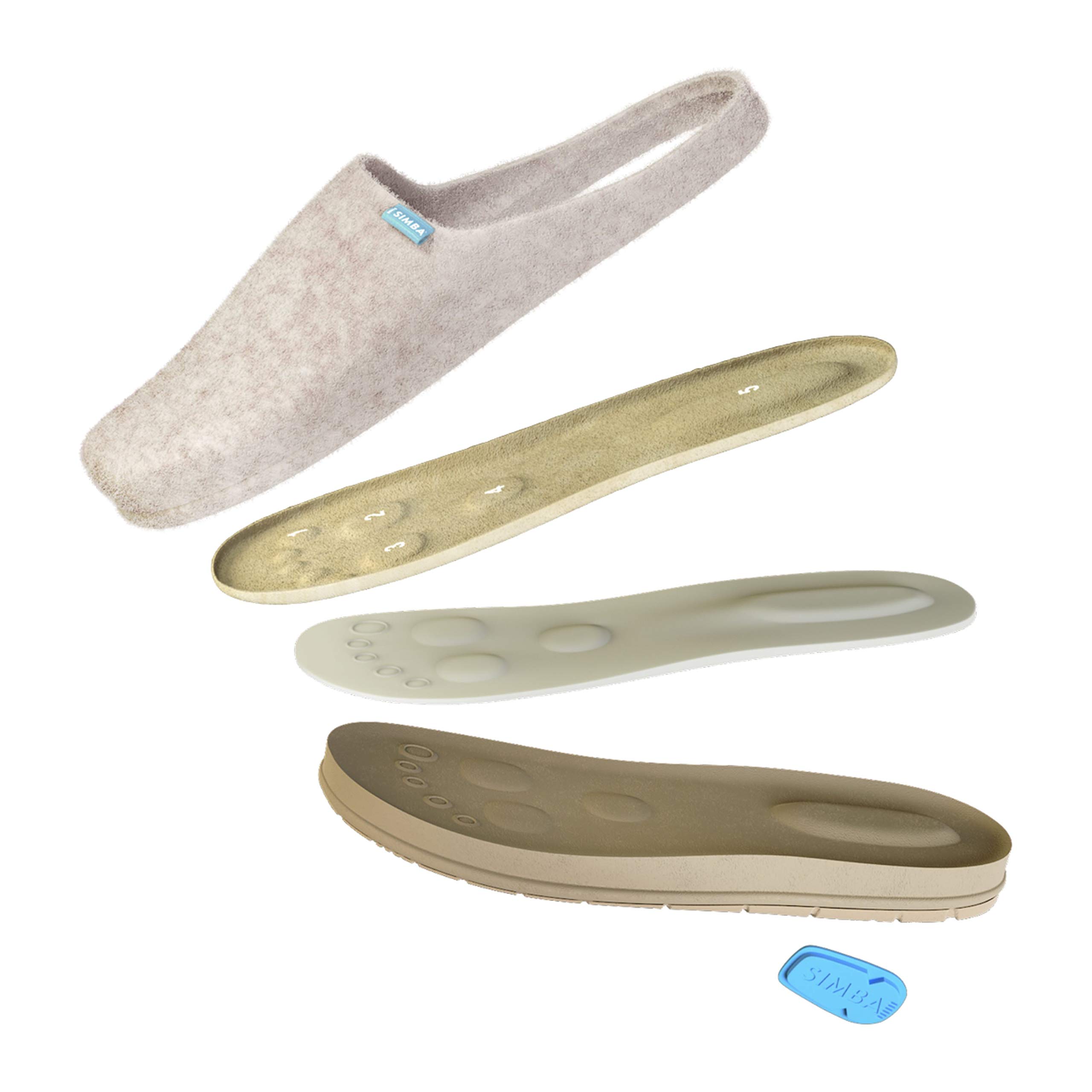 Simba Natural Wool House Slippers for Women with Massage Pressure ...