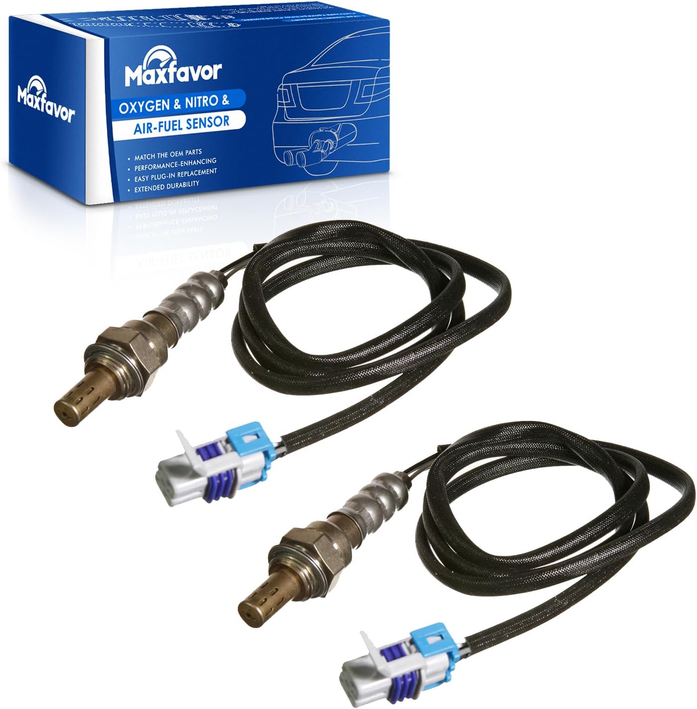 Amazon.com: Maxfavor 2Pcs Downstream O2 Oxygen Sensor Replacment for ...