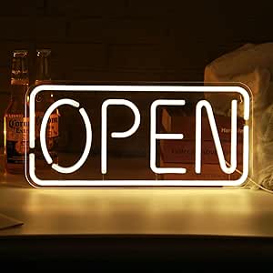 Amazon.com: Open Neon Sign ，Bright High Visibility Advertisement Board ...