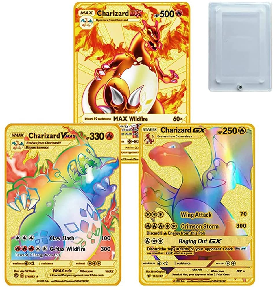Buy Air Ball Club Charizard Vmax Metal Gold Plated Card, Charizard Vmax ...