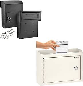 Amazon.com : AdirOffice Through-The-Door Safe Locking Drop Box (Black ...