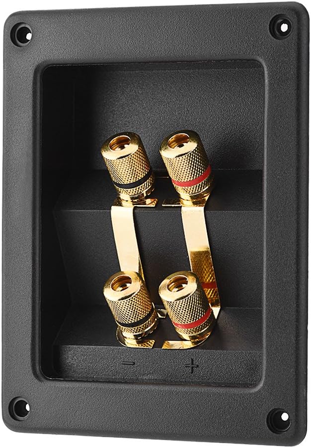 Amazon.com: Speaker Terminal Connector, 4 Pure Copper Plated Wiring ...