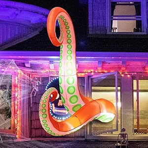 Amazon.com: GOOSH 5.5 FT Halloween Inflatables Octopus Outdoor ...