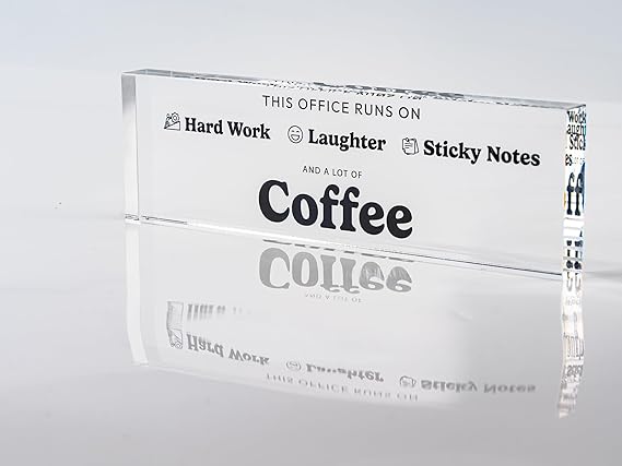 Amazon.com: Name Plate for Desk - Acrylic Office Desk Accessories ...