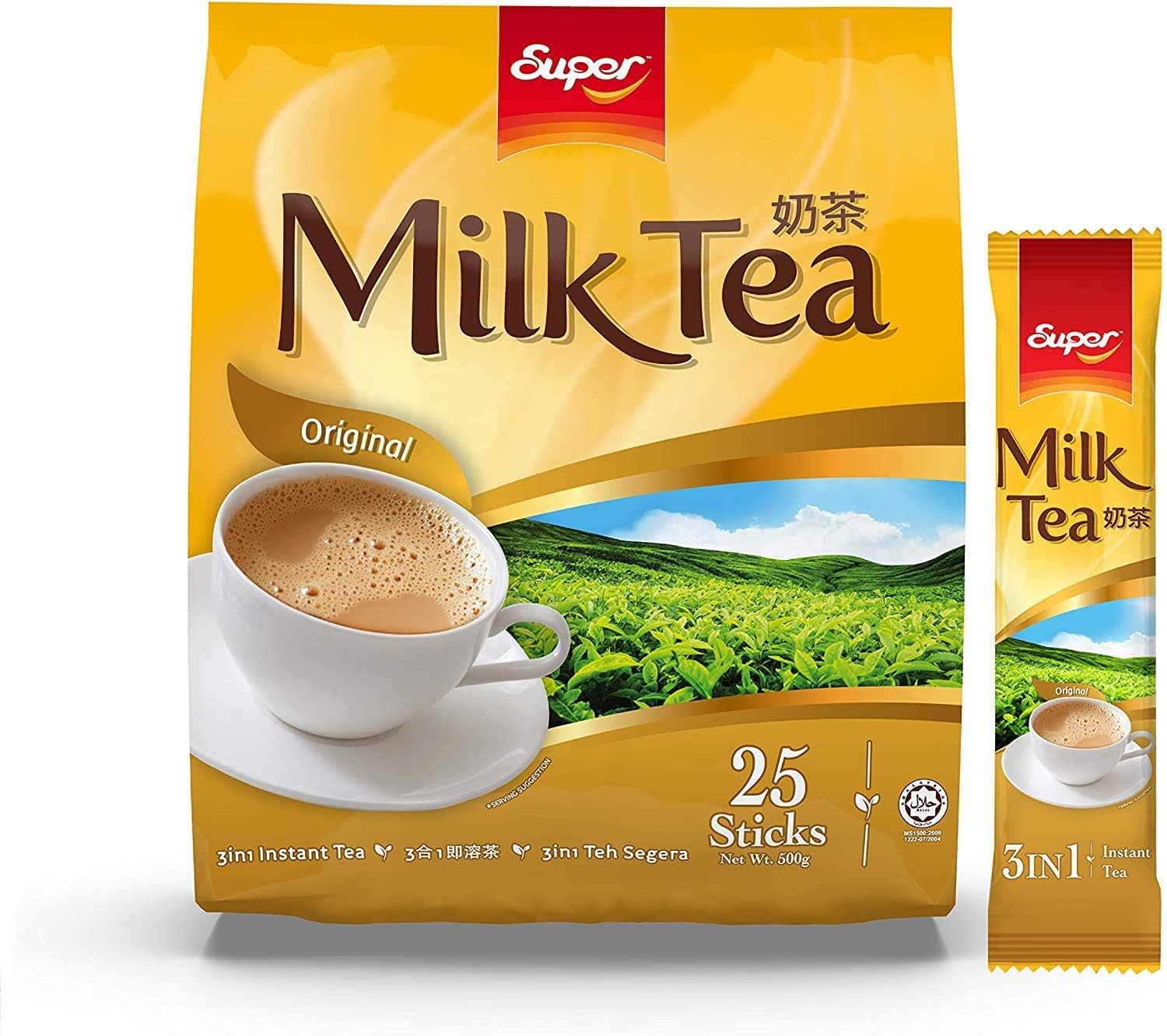 SUPER Milk Tea 3IN1 Original Flavour 20g X 25 Sticks @500g : Amazon.ca ...