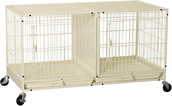Amazon.com: ProSelect Steel Modular Pet Cage with Plastic Tray, Ivory ...