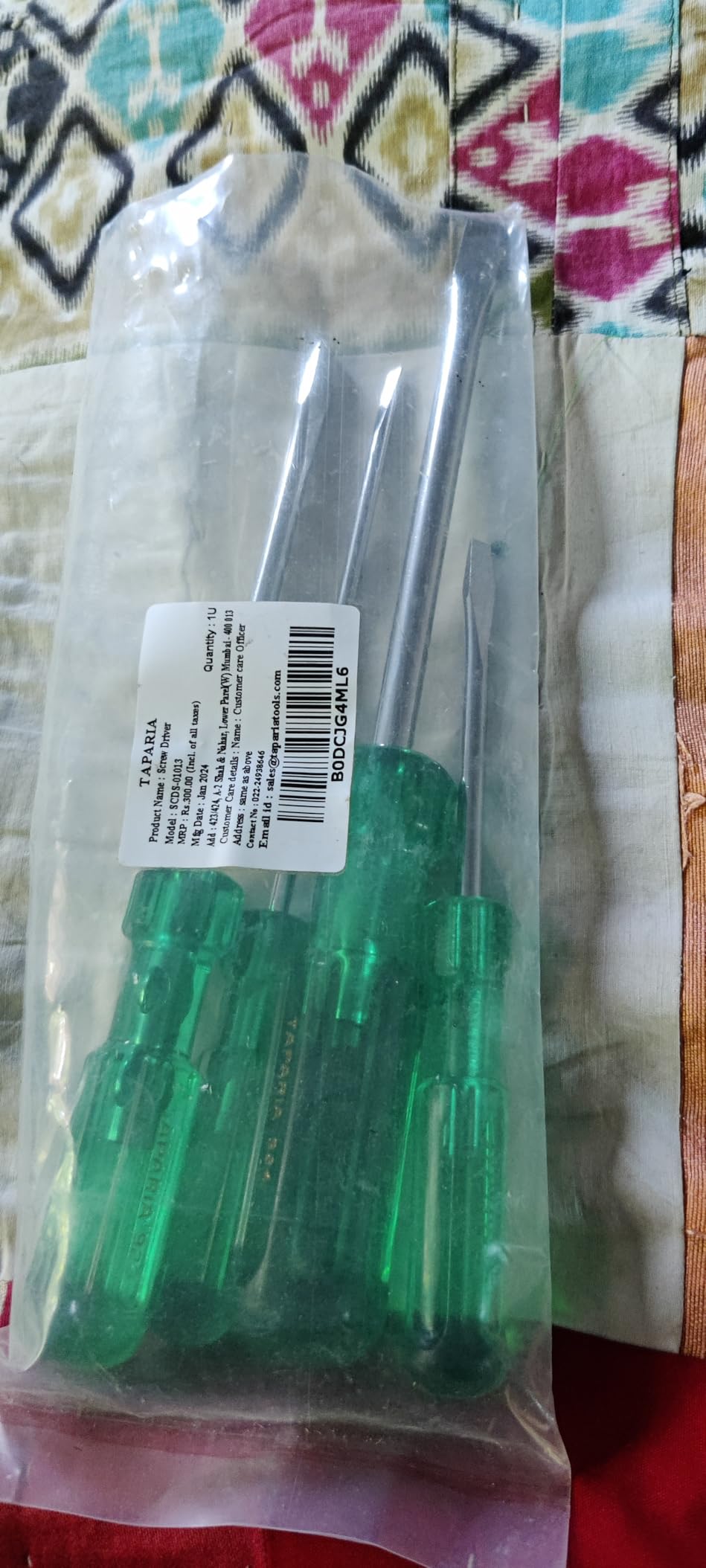 TAPARIA, 4 PC SCREWDRIVERS SET, (712, 713, 923, 924), 4 x FLAT ...