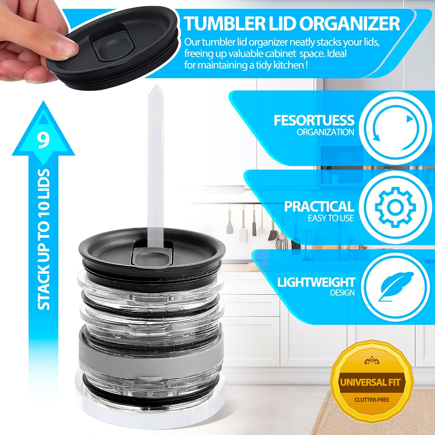 Snapklik.com : UWSTE Tumbler Lid Organize - Space - Saving Design-Slim ...