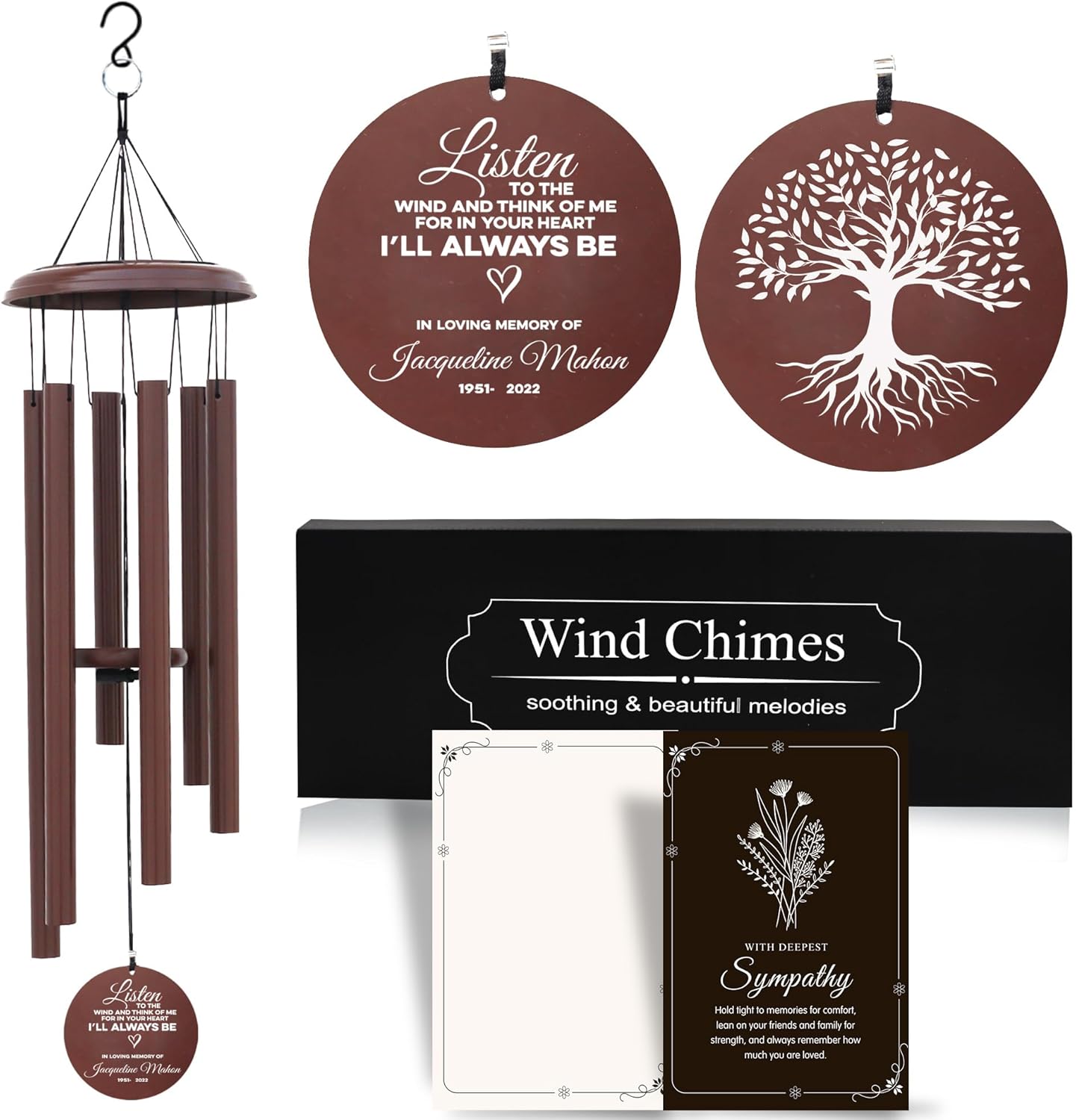 Amazon.com : Personalized Memorial Wind Chimes – Custom Memory Gift for ...