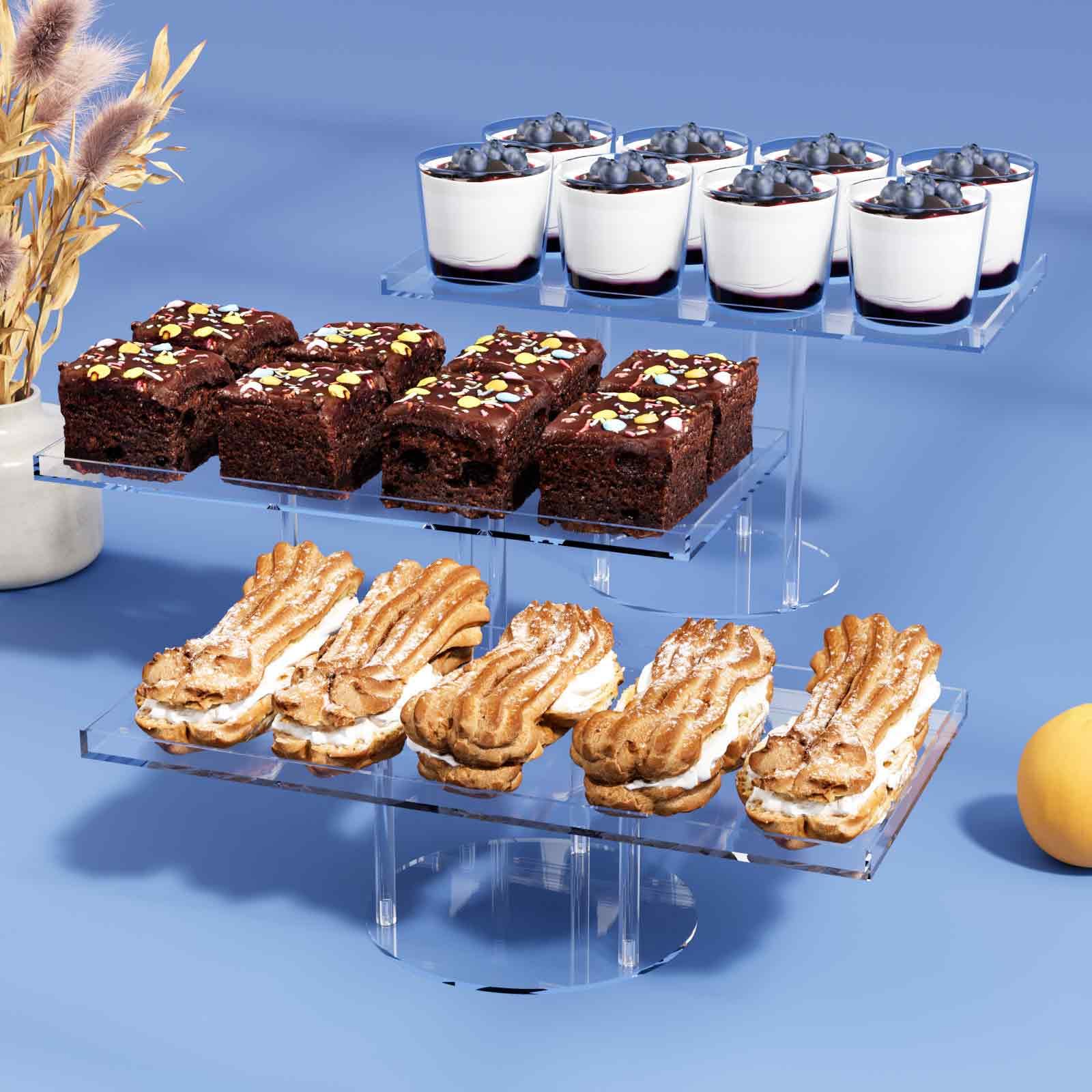 Snapklik.com : 3 Tier Dessert Table Display Set, Clear Acrylic Cupcake ...