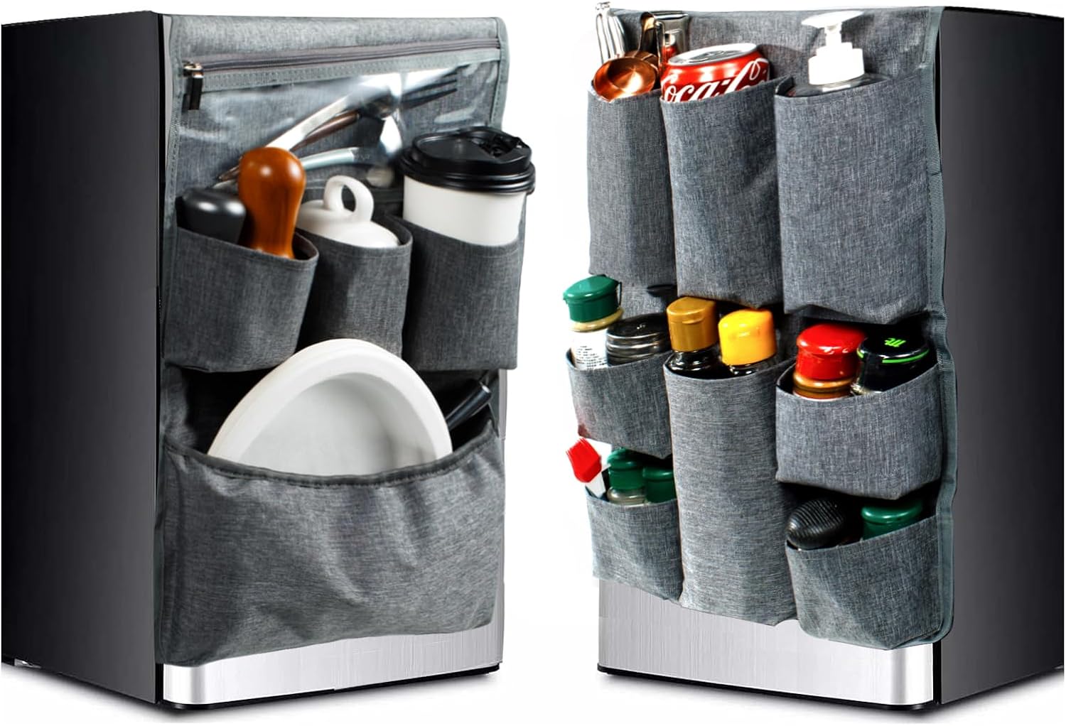 Amazon.com: FRECOLSH Over The Fridge Organizer Storage - Upgraded Mini ...