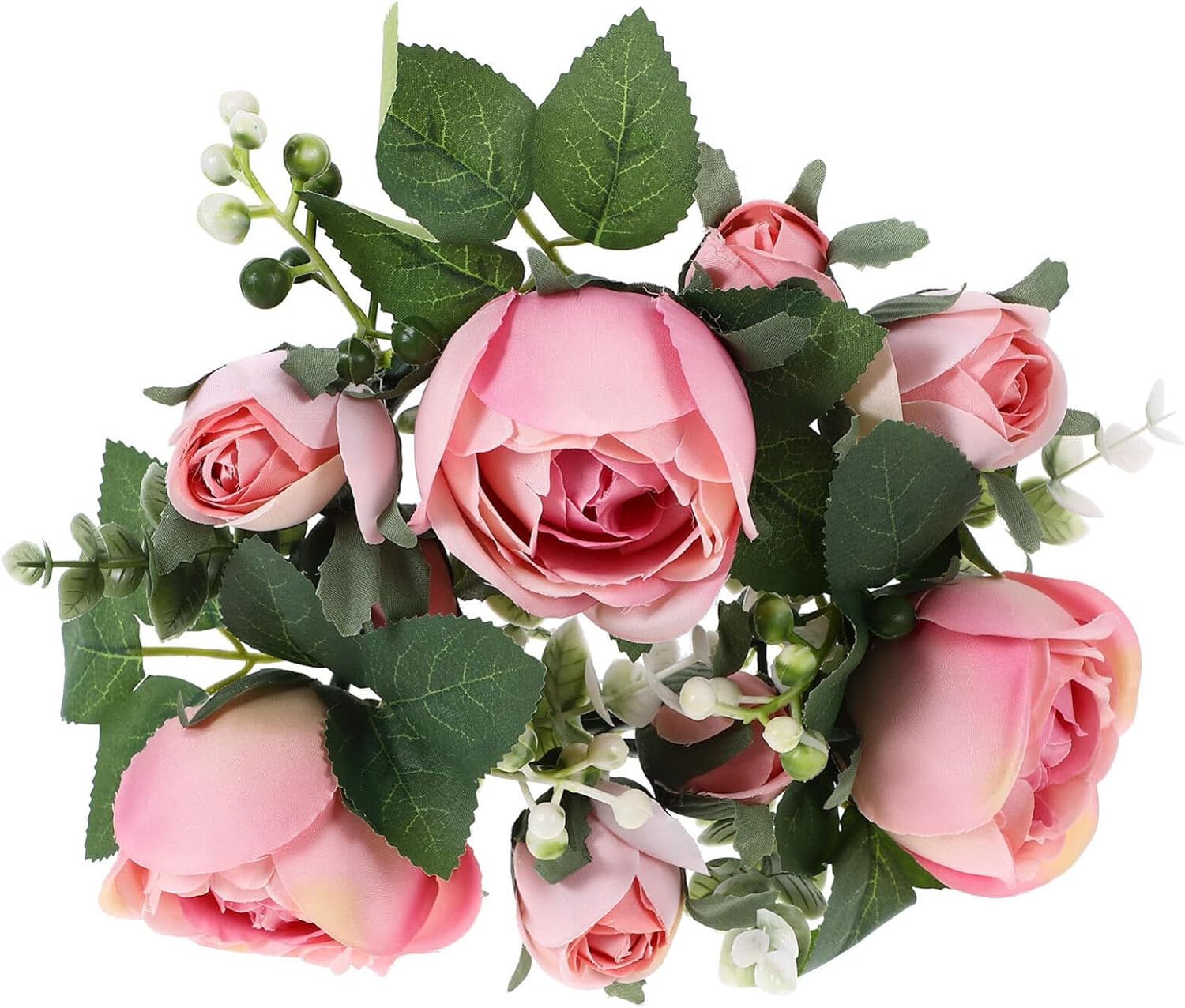 Cabilock Planta Artificial Pequeñas De Velas Anillo De Vela De Flor Artificial Corona De Mesa ...