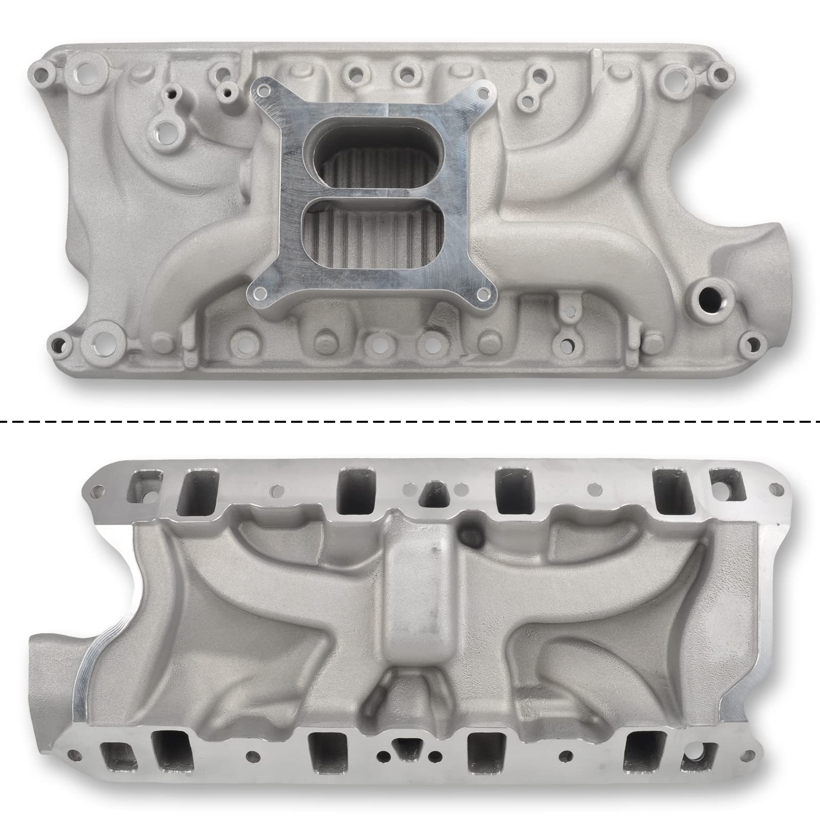 Snapklik.com : BATONECO Dual Plane Satin Aluminum Intake Manifold ...
