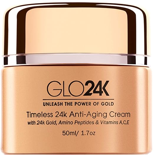 Amazon.com: GLO24K Timeless Anti-Aging Cream with 24k Gold, Potent ...