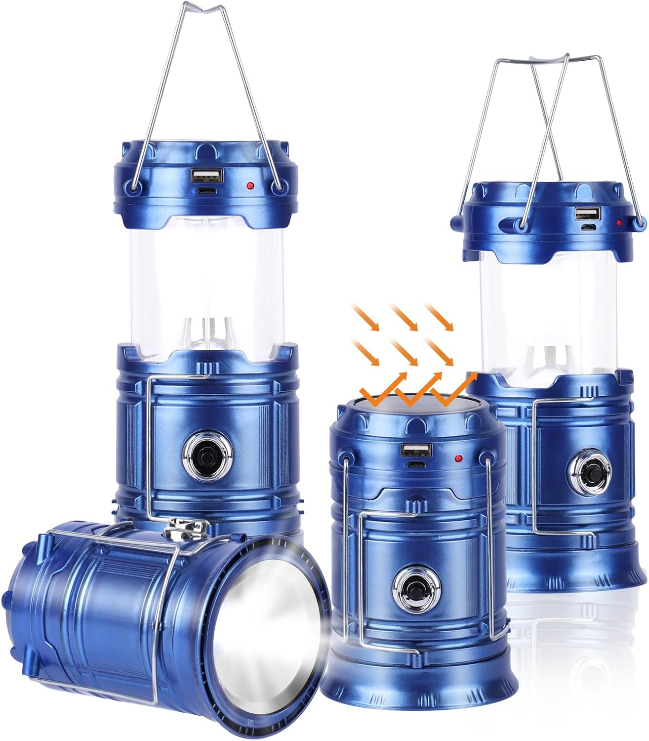 Amazon.com: Solar Camping Lantern for Power Outages - USB Rechargeable ...
