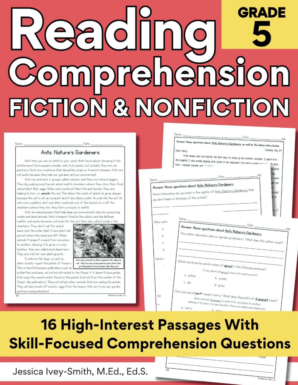 Reading Comprehension Fiction and Nonfiction Practice Workbook for ...