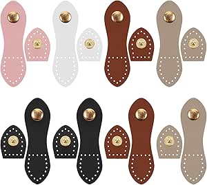 Amazon.com: 8 Sets Leather Snap Buckles Button Closures, Sew On Leather ...