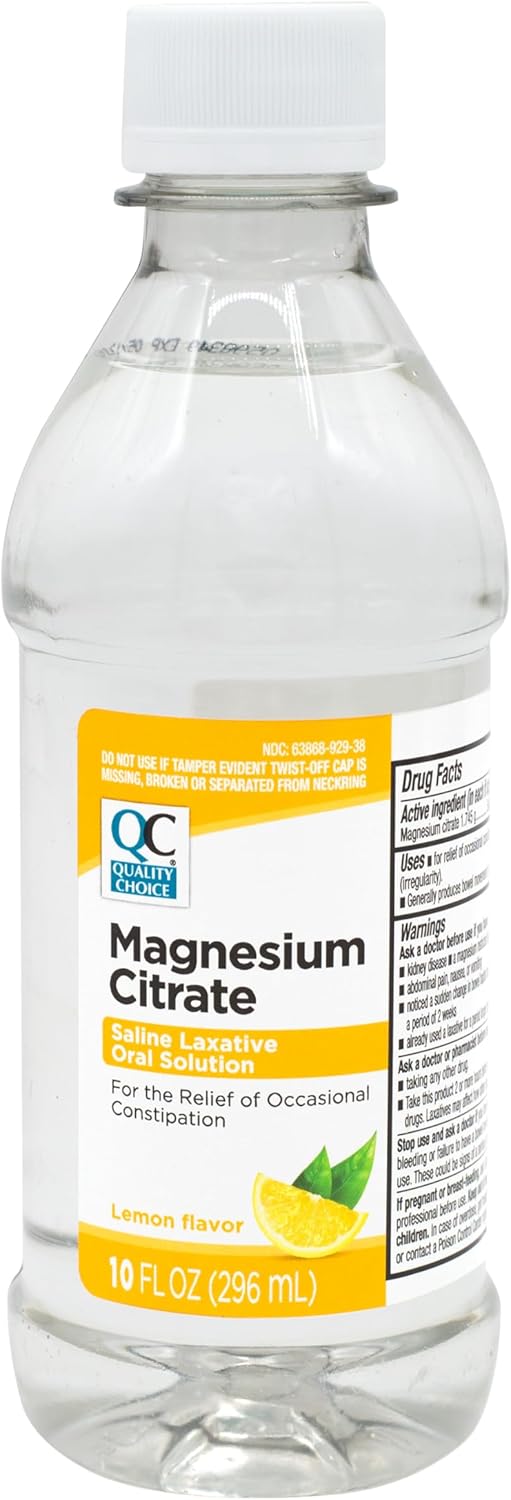 Amazon.com: Quality Choice Magnesium Citrate Oral Solution, 10oz ...