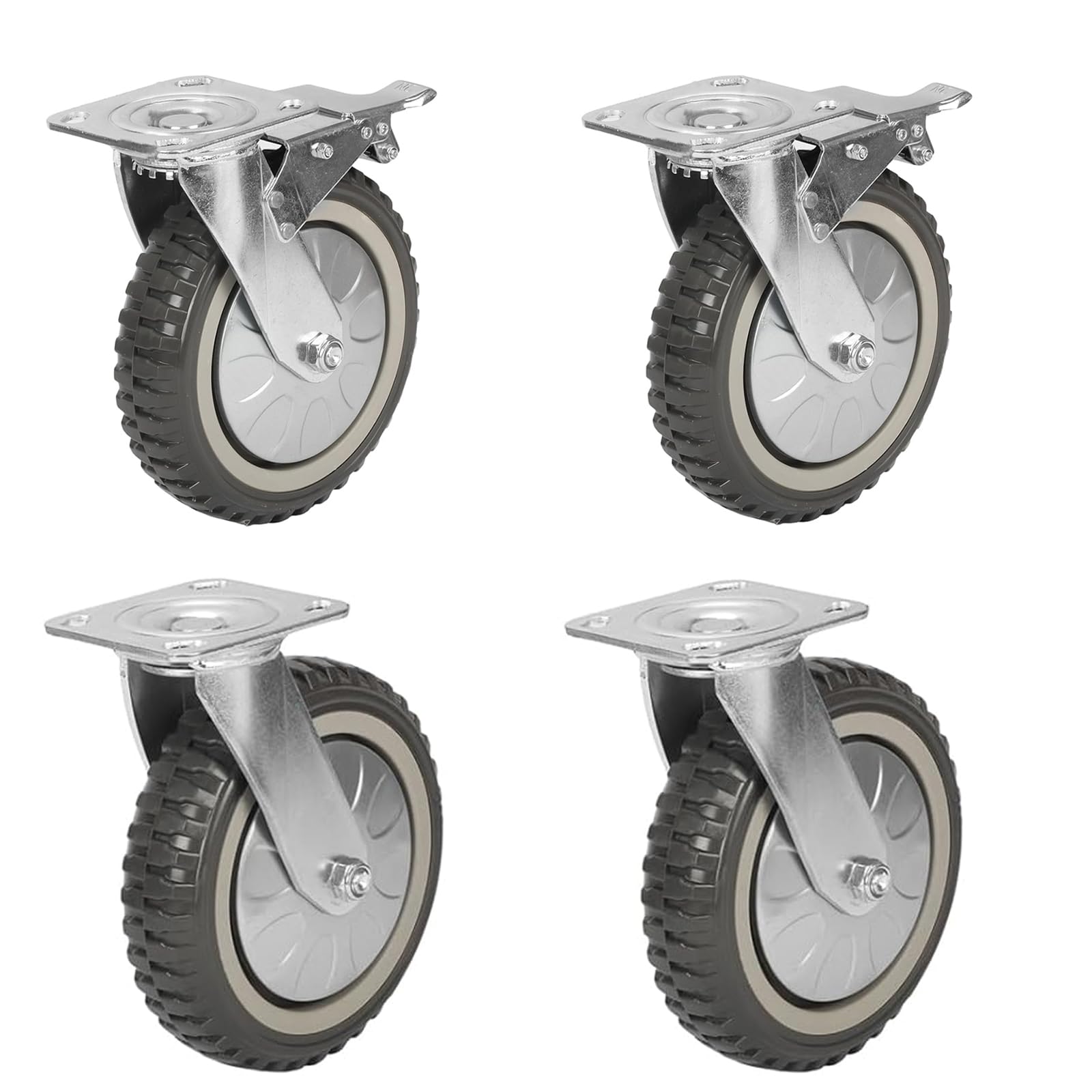 Snapklik.com : Uyoyous 4 Pack All Terrain Swivel Caster Wheels, 8 Inch ...