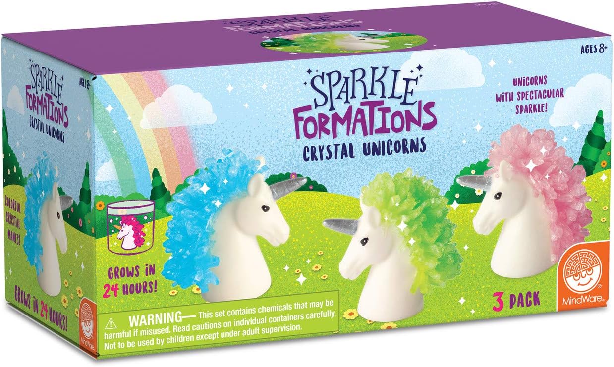 Amazon.com: MindWare Crystal Growing Kits (Unicorns) : Toys & Games