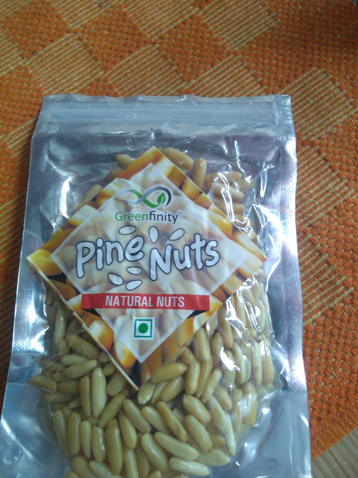 GreenFinity Lebanon Whole Pine Nuts, 100g | Chilgoza | (Vacuum Pack ...