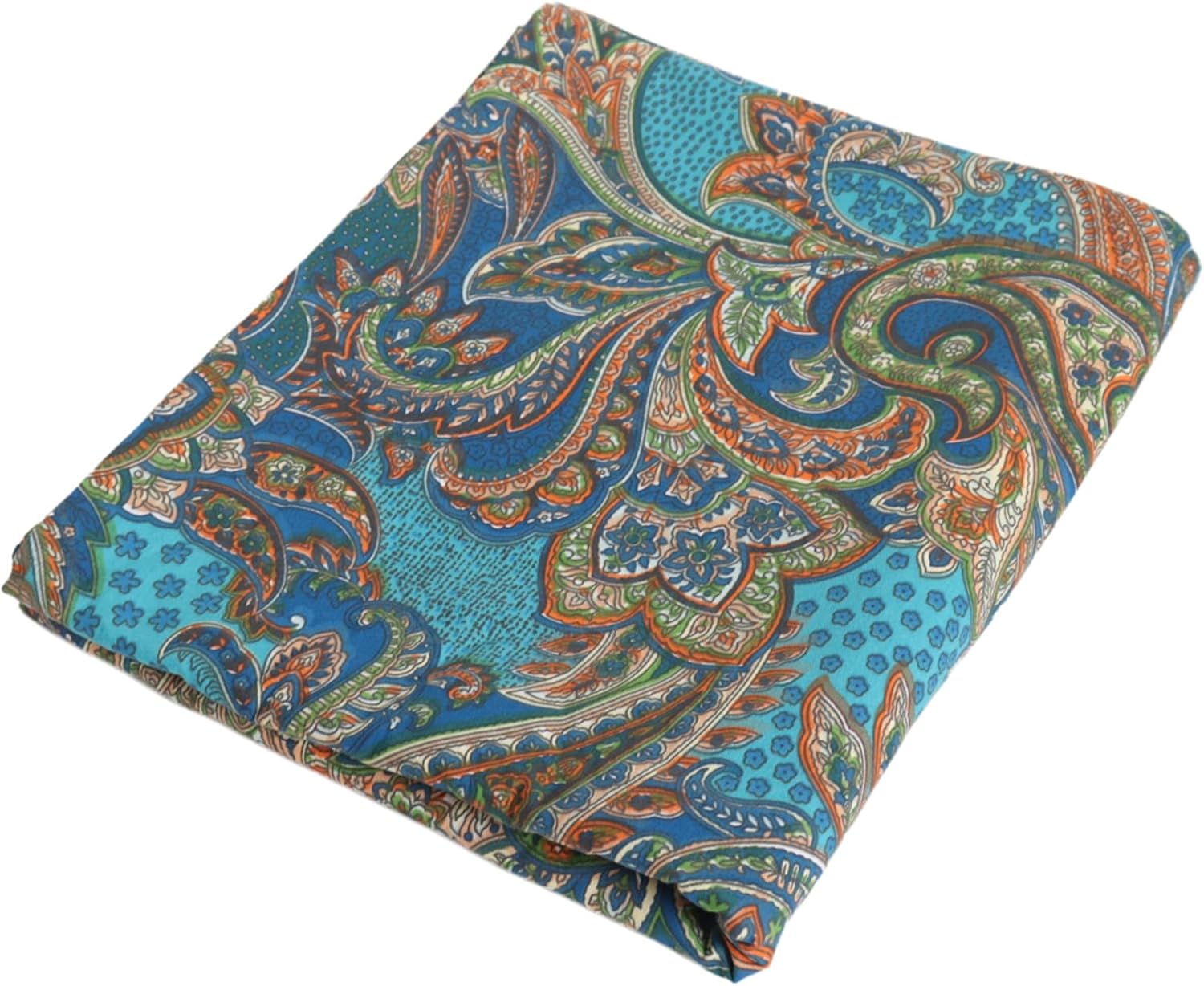 Amazon.com: Flat Sheets Only Twin Size 100 Percent Cotton Paisley ...