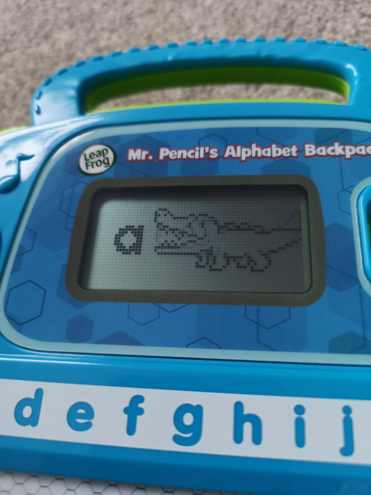 Leapfrog Mr Pencil's Alphabet Backpack Interactive Learning Toy ...