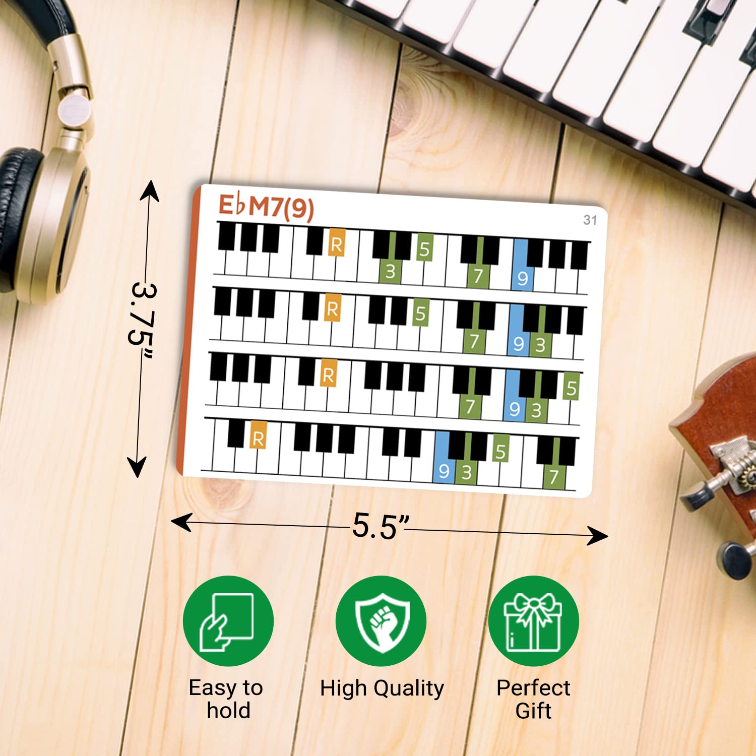 Snapklik.com : Spedemy Piano Tension Chord Flashcards In Gift Box ...