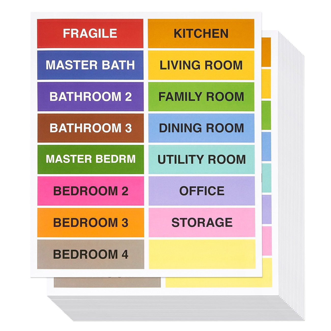 Moving Labels Moving Stickers Packing Labels For Boxes Color Coded ...