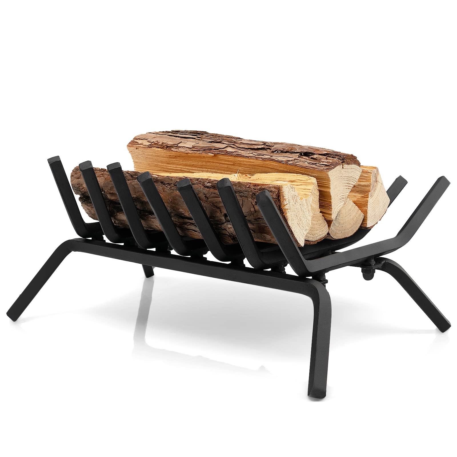 Happygrill 18 Inch Fireplace Log Grate Heavy Duty Solid Steel ...